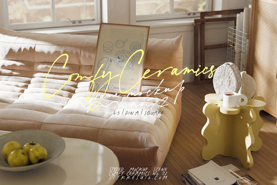 COMFY CERAMICS NO. 72 | Poster Mockup Set – Stykke Studio