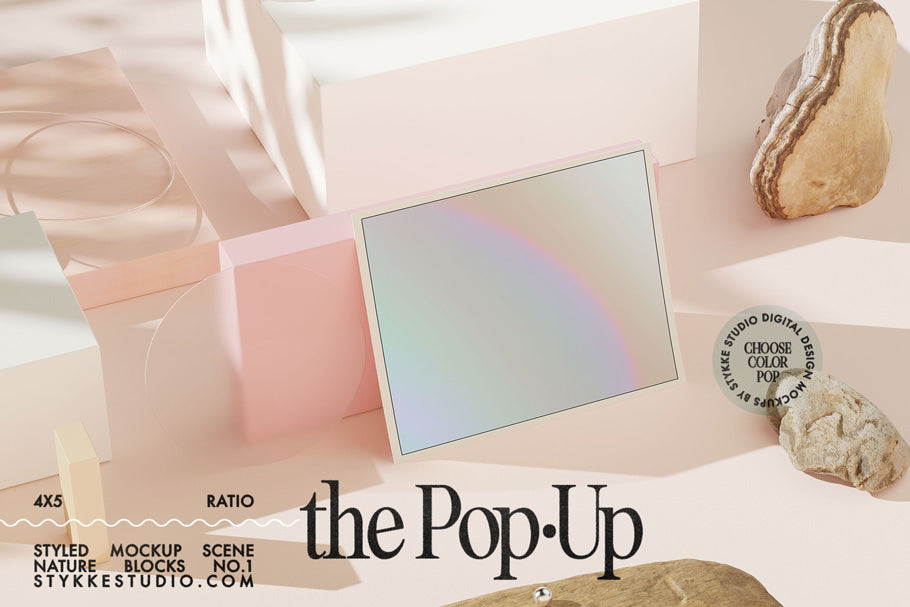 POP-UP NO. 3 | NATURE BLOCKS | 4x5 PAPER MOCKUP – Stykke Studio